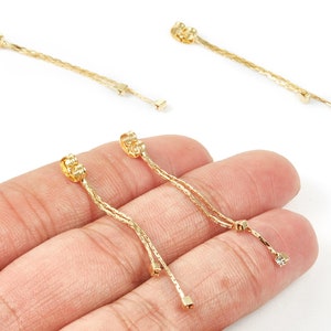 18K Real Gold Plated Earring Back Stopper - Brass Earring Stud Stopper ...