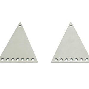 Triangle Connector Pendant - Stainless Steel Geometric Multi-hole Charm ...
