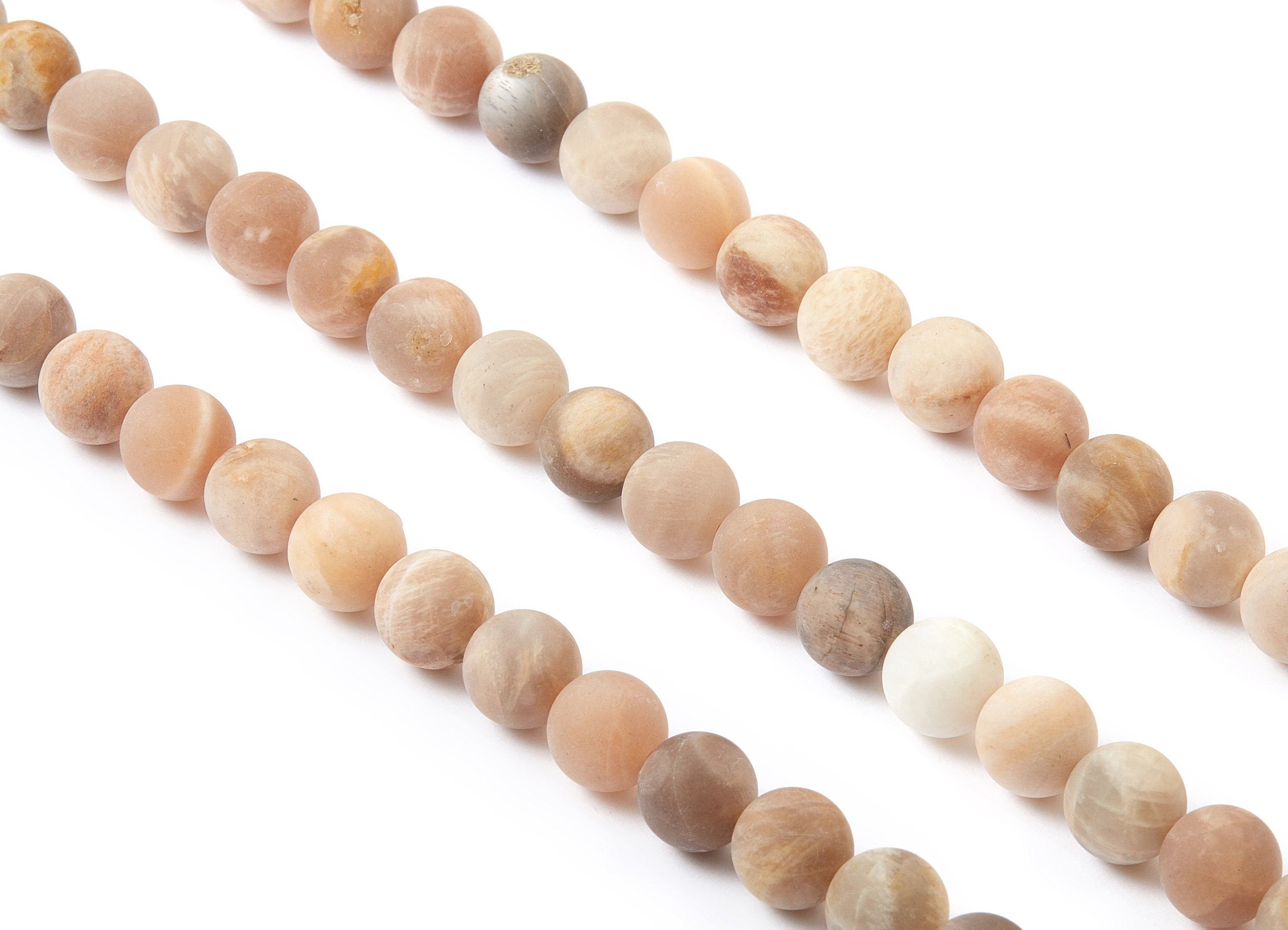 Round Gemstone Beads Matte Brazil Sun Stone Beads Choi - Etsy