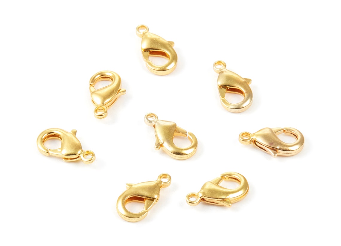 Brass Parrot Clasp - 902 Gold Tone Plated Brass Lobster Claw Clasps ...