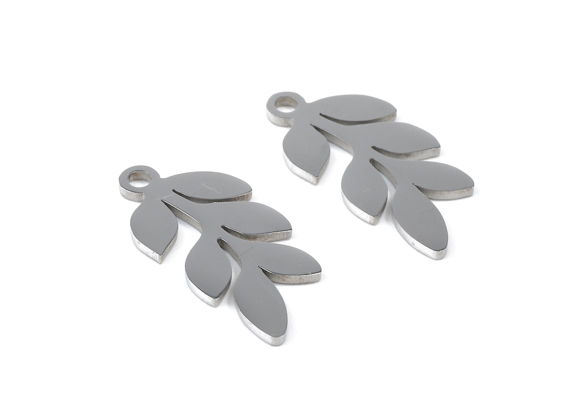 Stainless Steel Branch Charms Branch Earrings and Pendant - Etsy