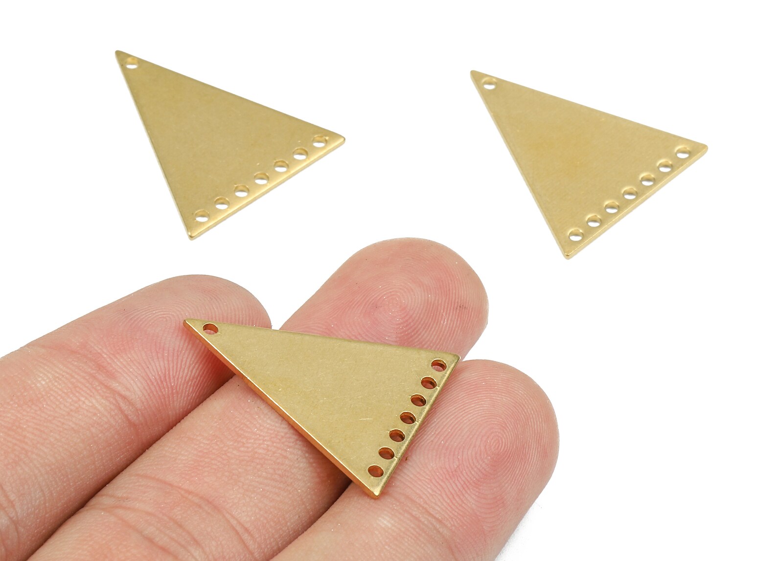 Personalized Stamping Blank Brass Triangle Connectors Raw | Etsy