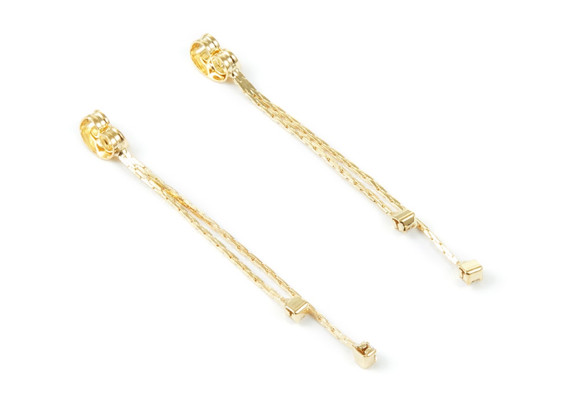 18K Real Gold Plated Earring Back Stopper - Brass Earring Stud Stopper ...