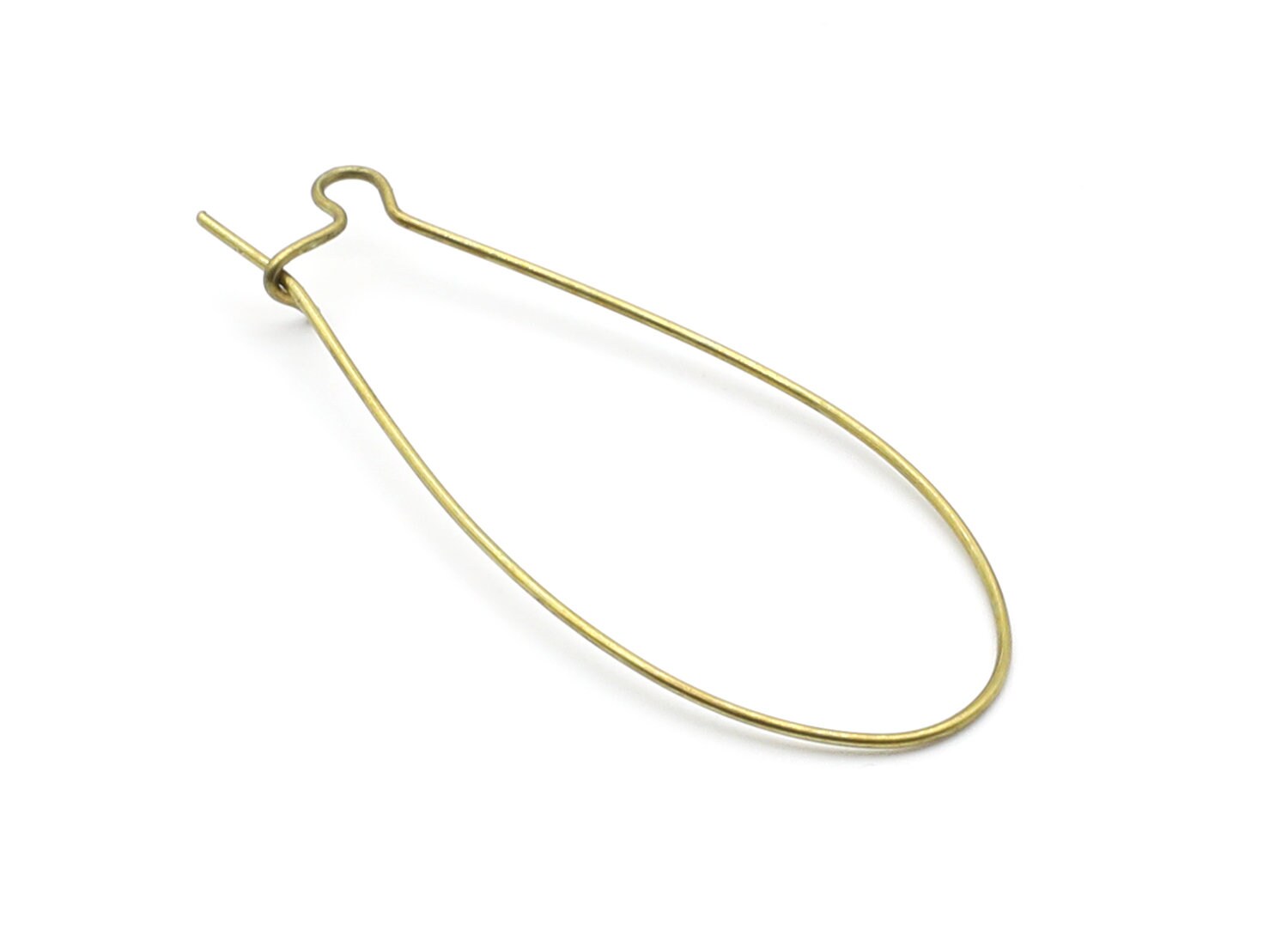 Kidney Earring Wire Brass Ear Wire Kidney Shaped Ear Wire - Etsy