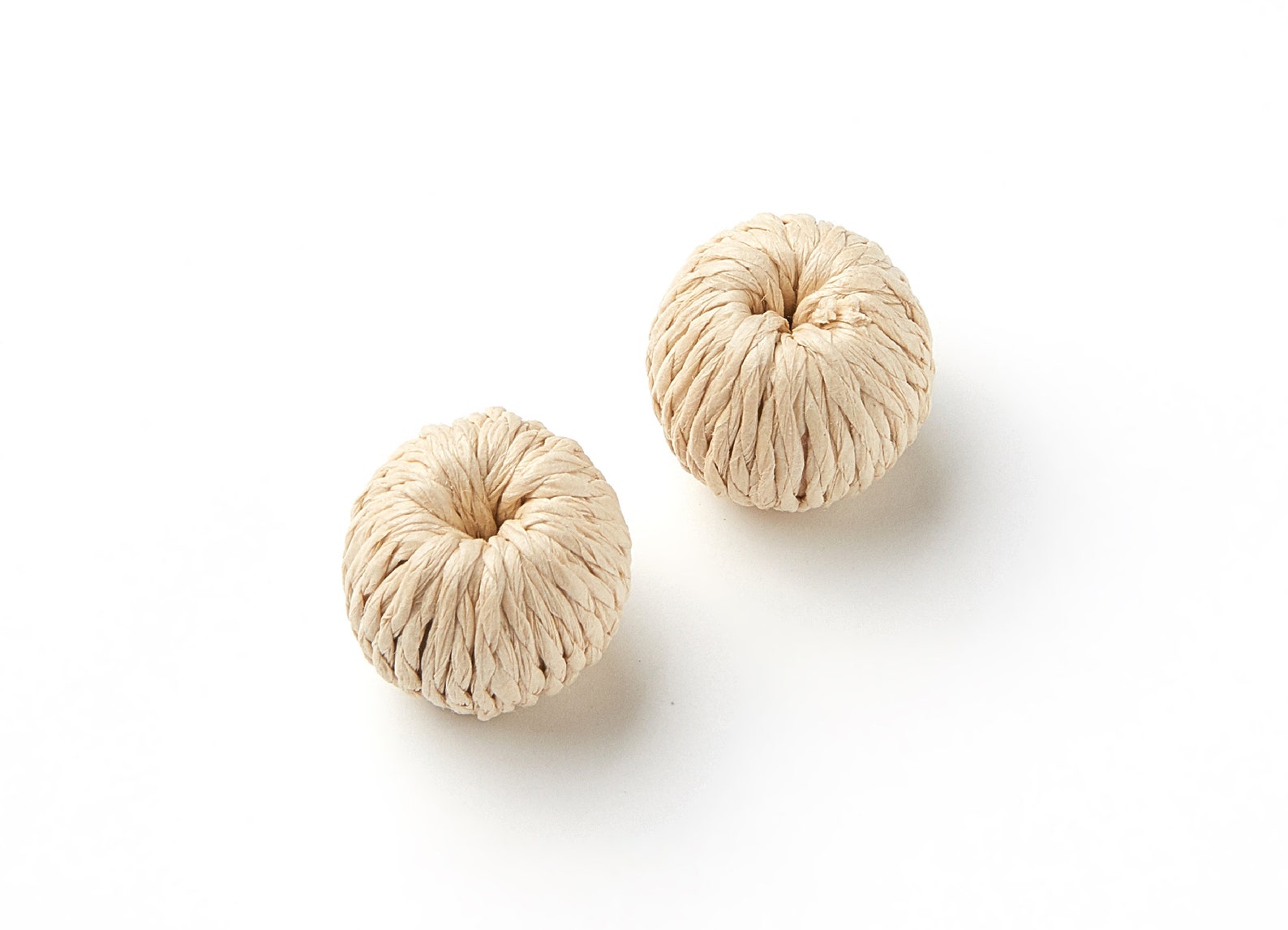 Handwoven Paper Rope Earrings Ball Shaped Paper Rope Pendant - Etsy