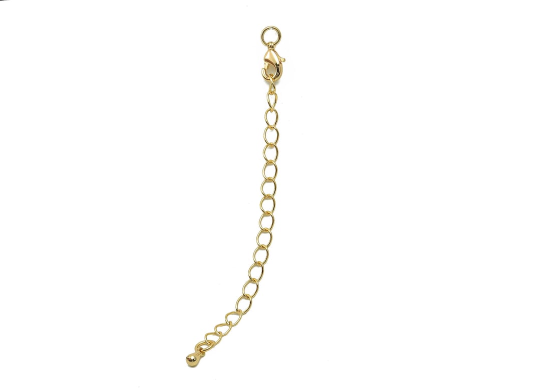 Brass Drop Curb Chain Clasp - Gold Teardrop Connector - Parrot Clasp ...