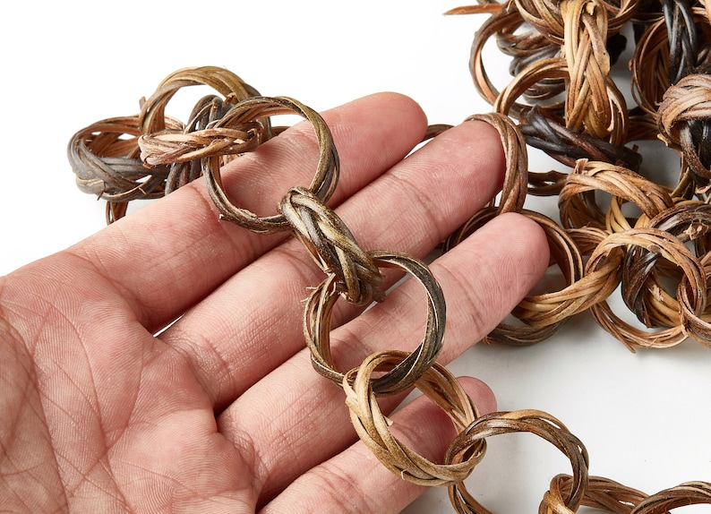 Rattan Rolo Chain Woven Chain Handwoven Rattan Chain - Etsy