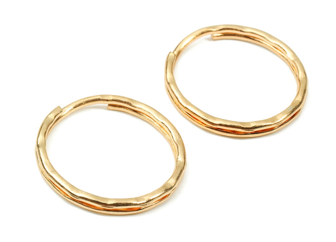 KC Gold Tone Metal Key Rings - Split Rings - Circle Key Rings ...