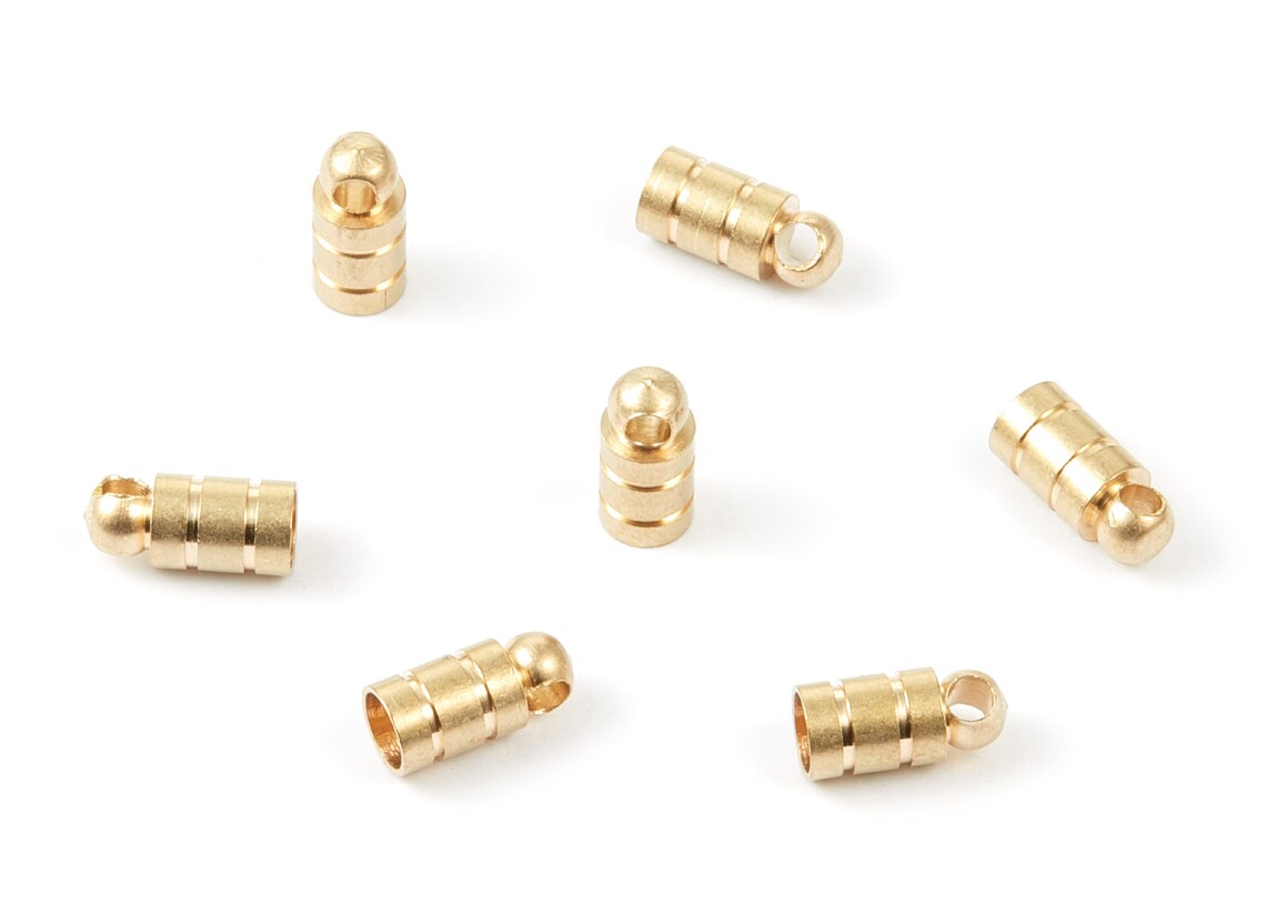 Brass Tassel End Caps - Raw Brass Barrel End - 5*11 - Cord End Caps ...