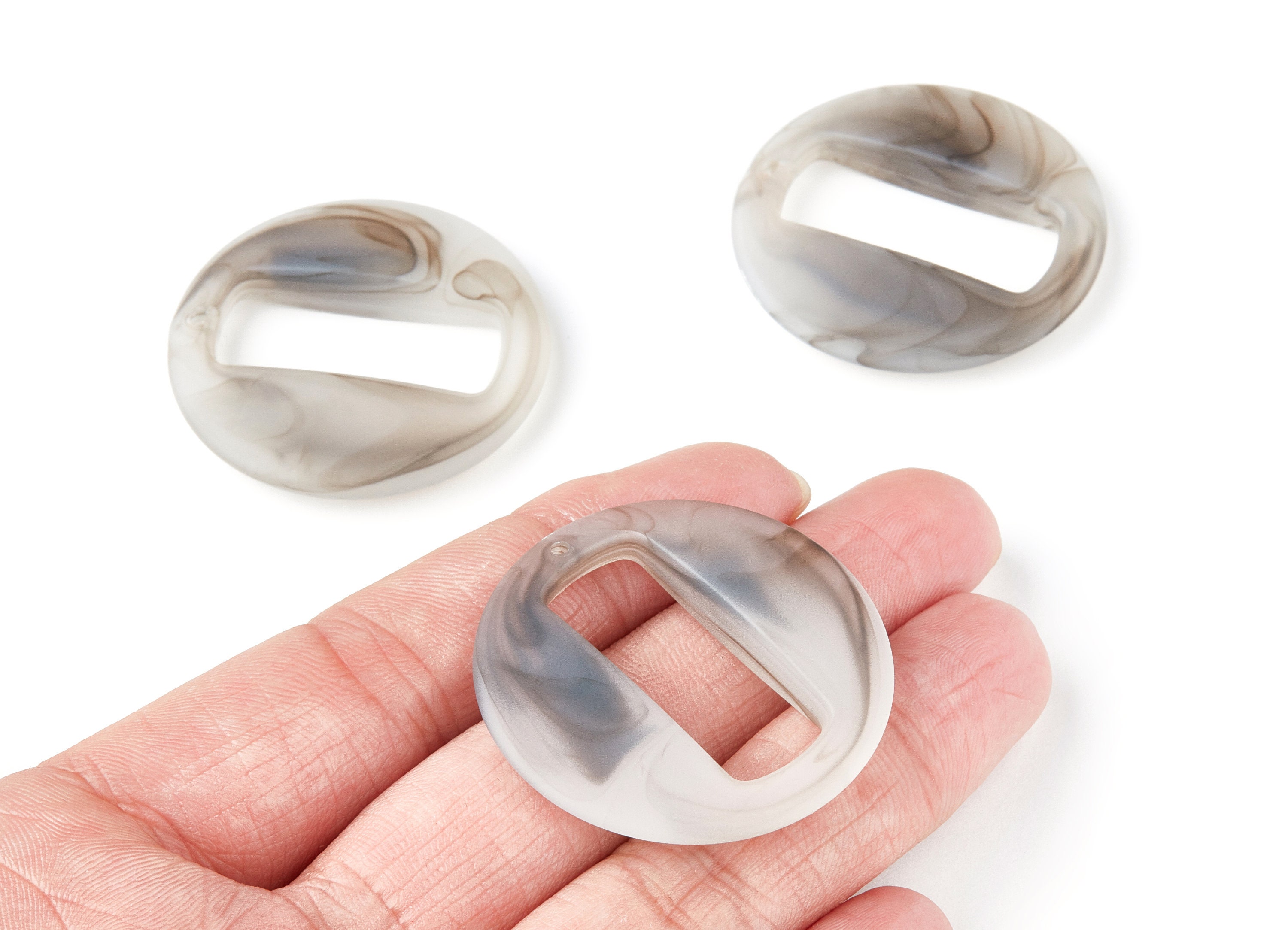 Resin Charms Matte Resin Earrings Round Circle Shaped - Etsy