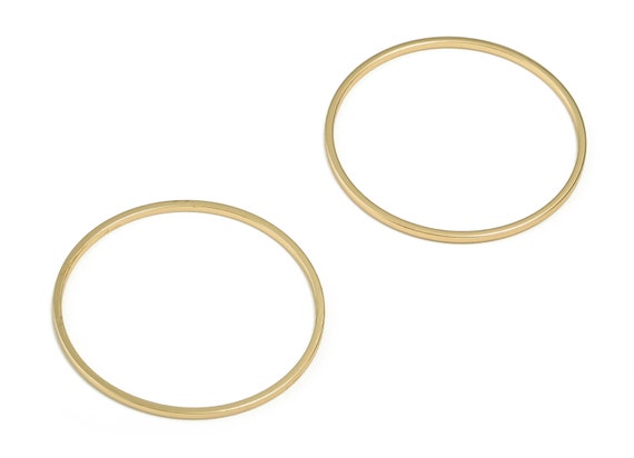 Brass Round Connector Gold Round Links Brass Circle | Etsy