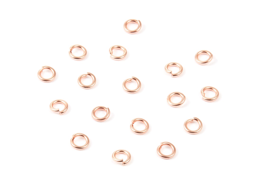 Brass Open Jump Rings - 5x1mm - Rose Tone Plated - Brass Open Jump ...