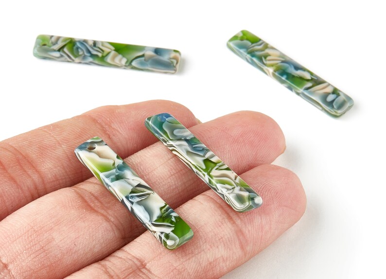 Acetate Stick Charms Bar Earrings and Pendant Earring - Etsy