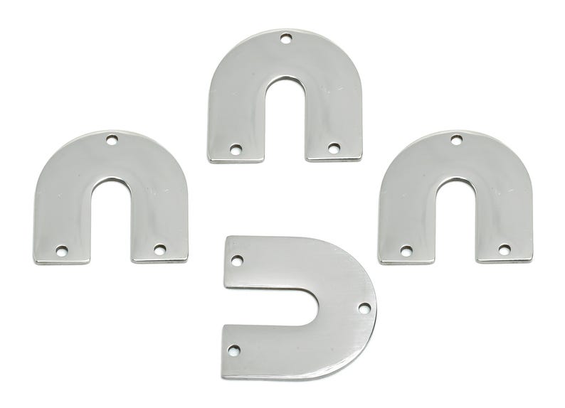 Steel Arch Connector - Stainless Steel Horseshoe Pendant - Steel Dainty ...