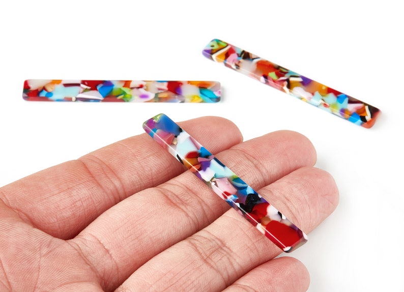 Acetate Stick Charms Bar Earrings and Pendant Earring - Etsy