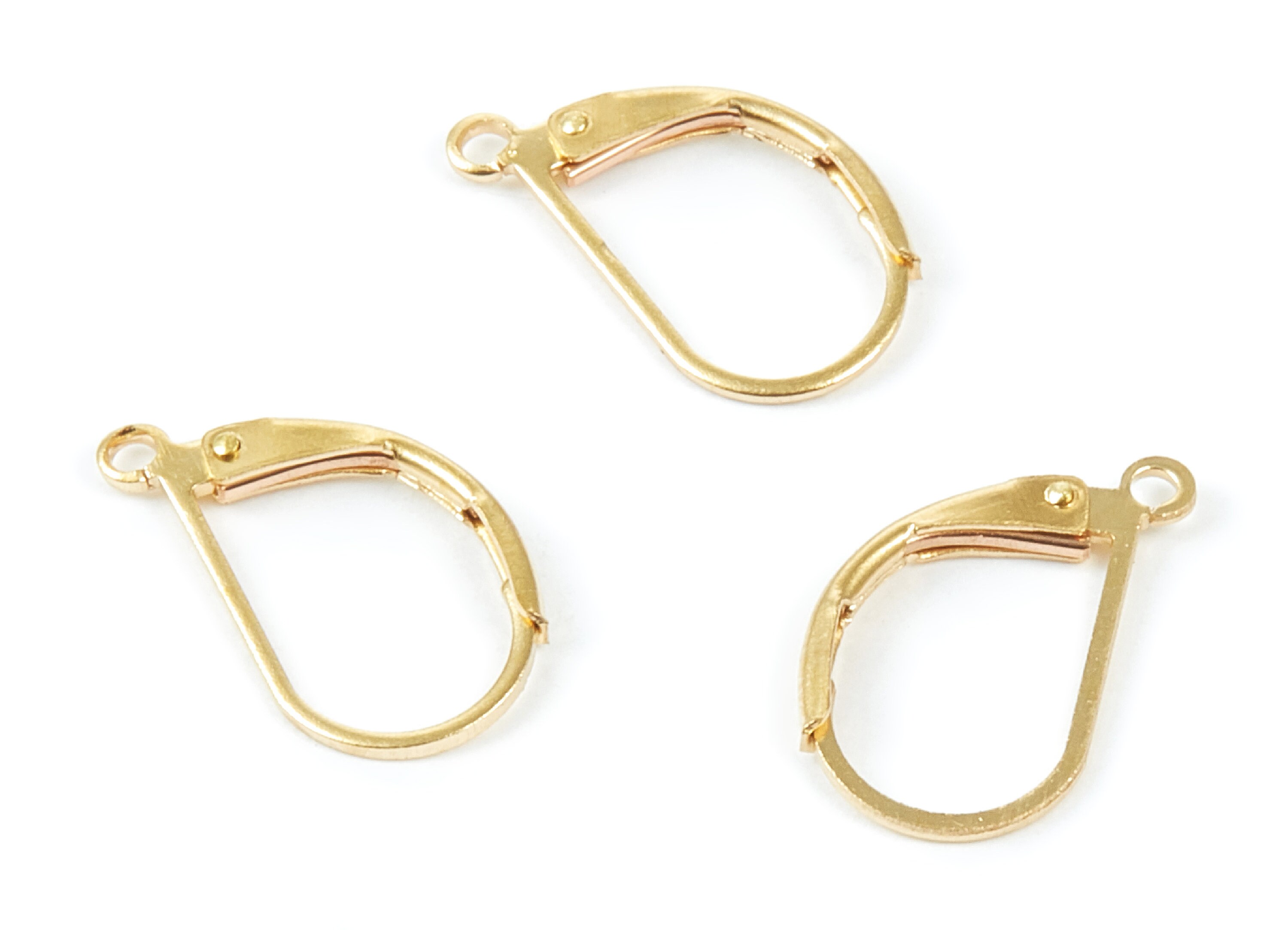 Brass Leverback Earring Clasp - Raw Brass Plain Leverback - Earring ...