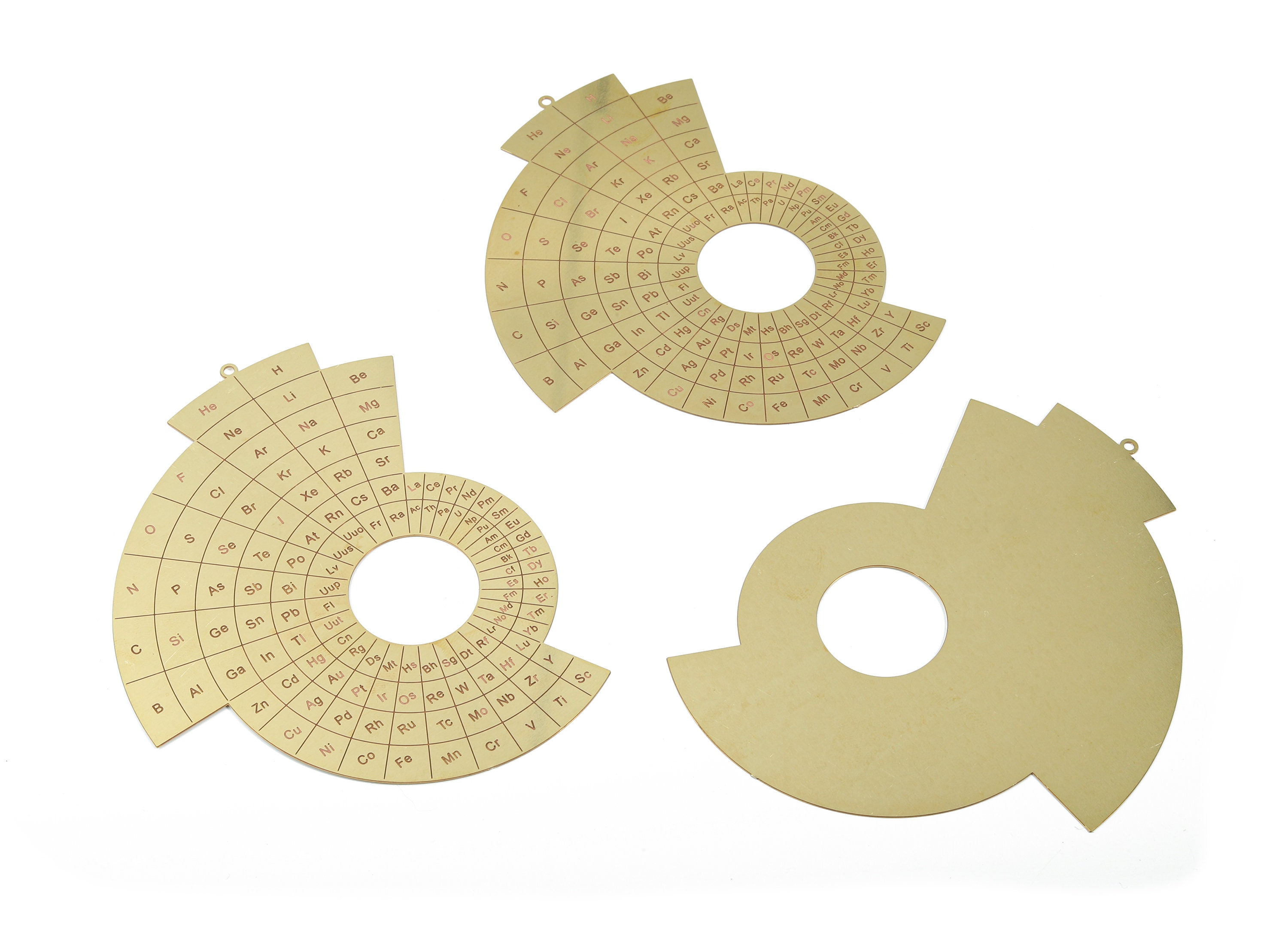 Brass Periodic Table Pendant Raw Brass Periodic Table | Etsy