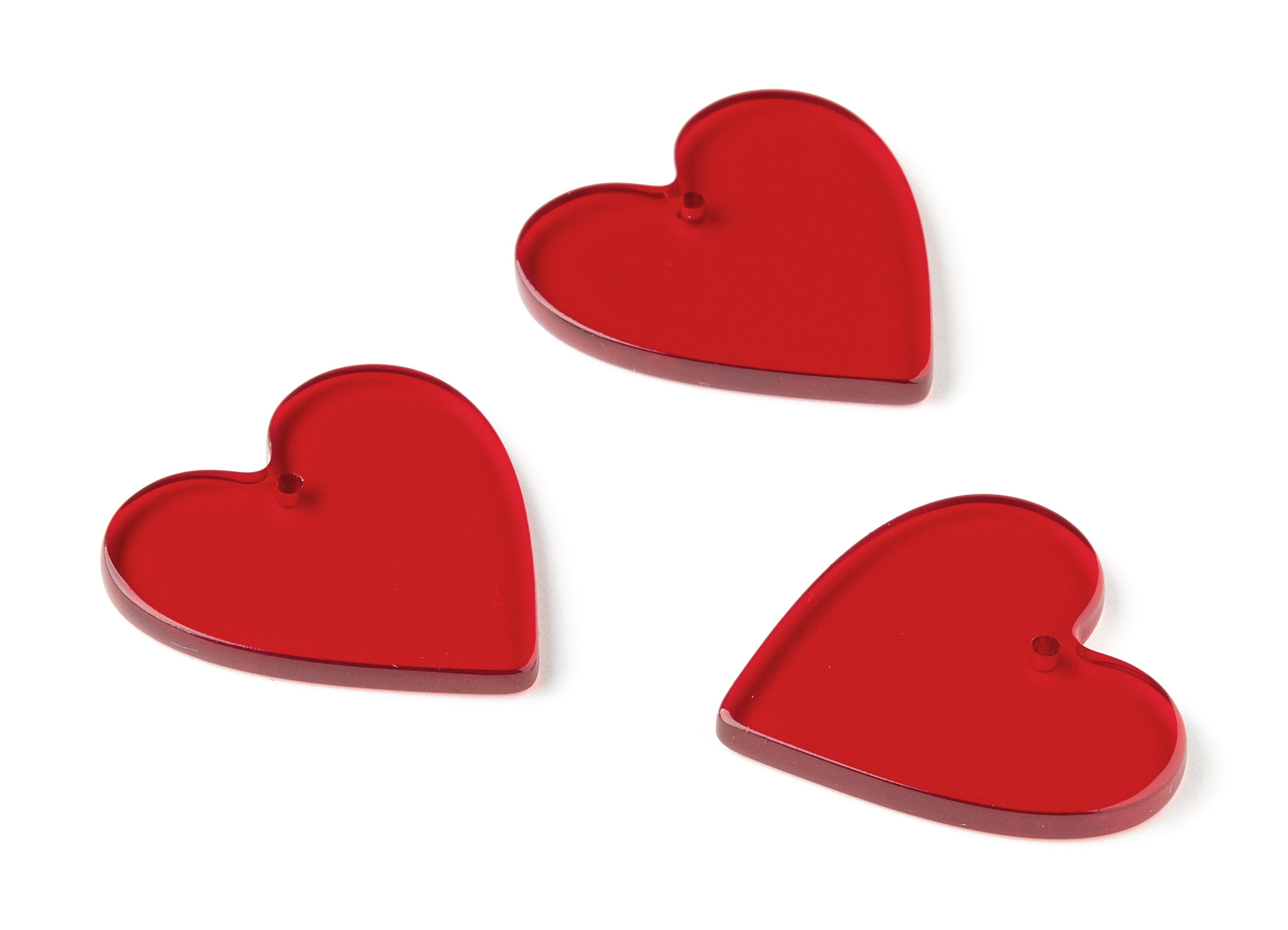 Acrylic Heart Charms Heart Earrings and Pendant Earring - Etsy