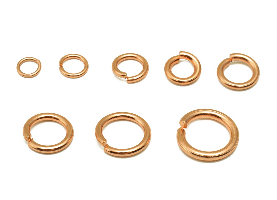 Brass Close Jump Rings - Rose Jump Rings - Brass Jump Ring Findings ...