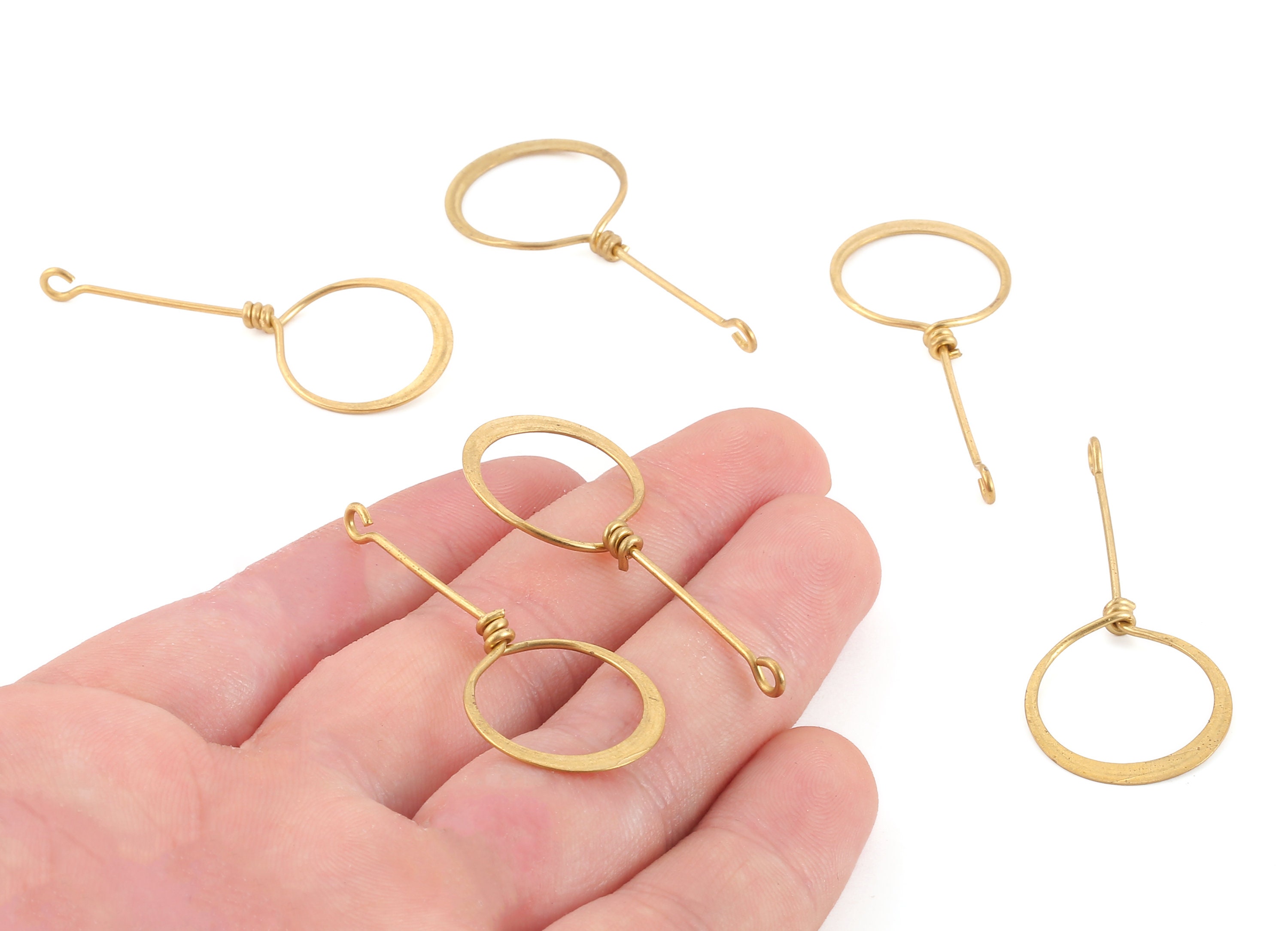 Brass Earring Circle Wire Raw Brass Earring Circle Wire - Etsy