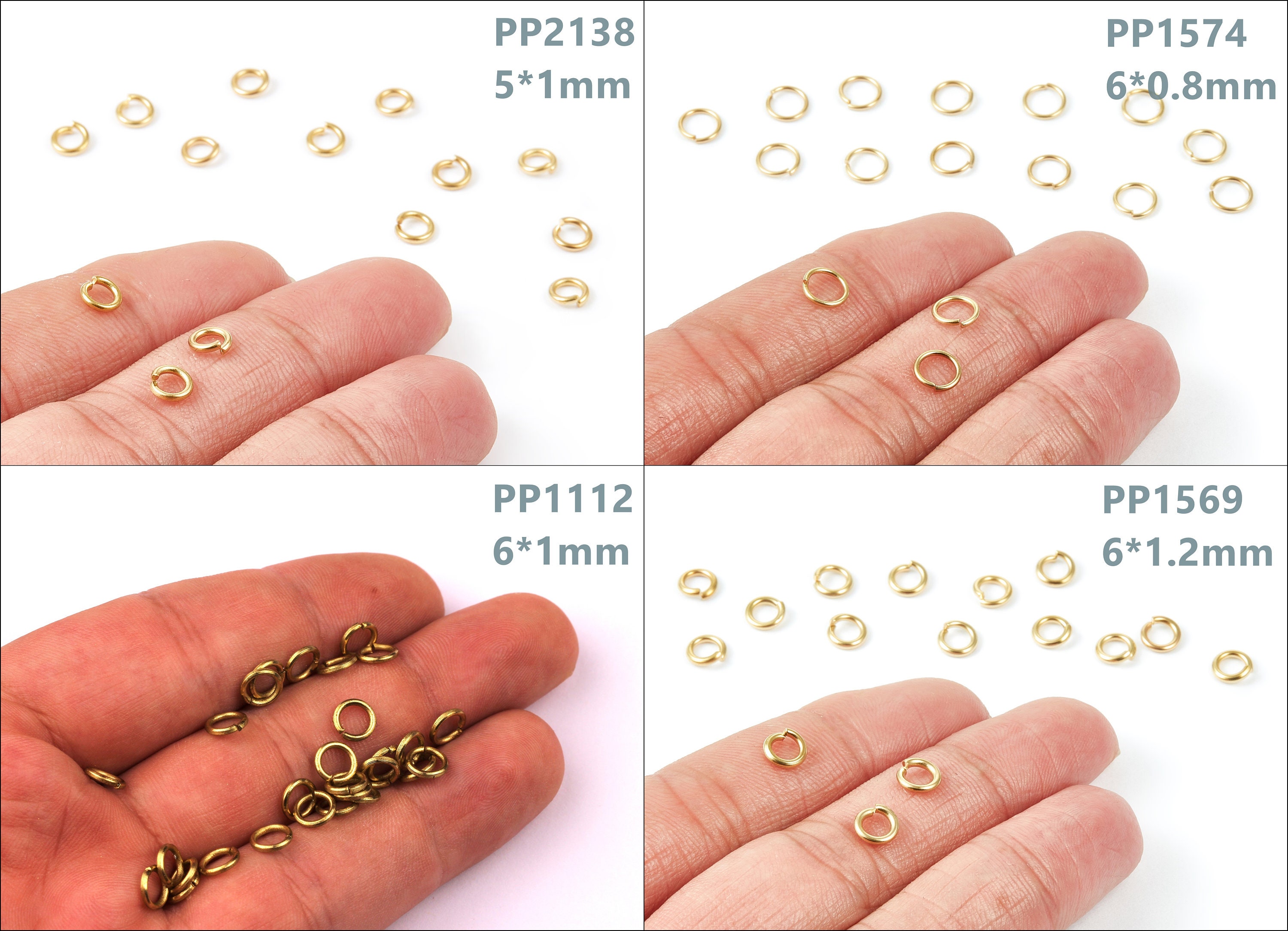 Brass Closed Jump Rings Raw Brass Circle Closed Jump Ring - Etsy