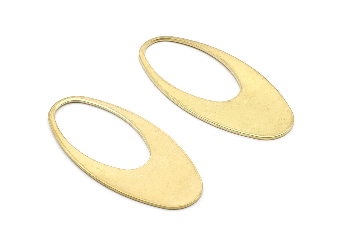 Brass Oval Charms Oval Shaped Raw Brass Charms Geometric - Etsy