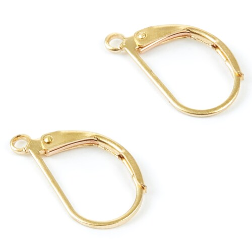 Brass Leverback Earring Clasp Raw Brass Plain Leverback - Etsy