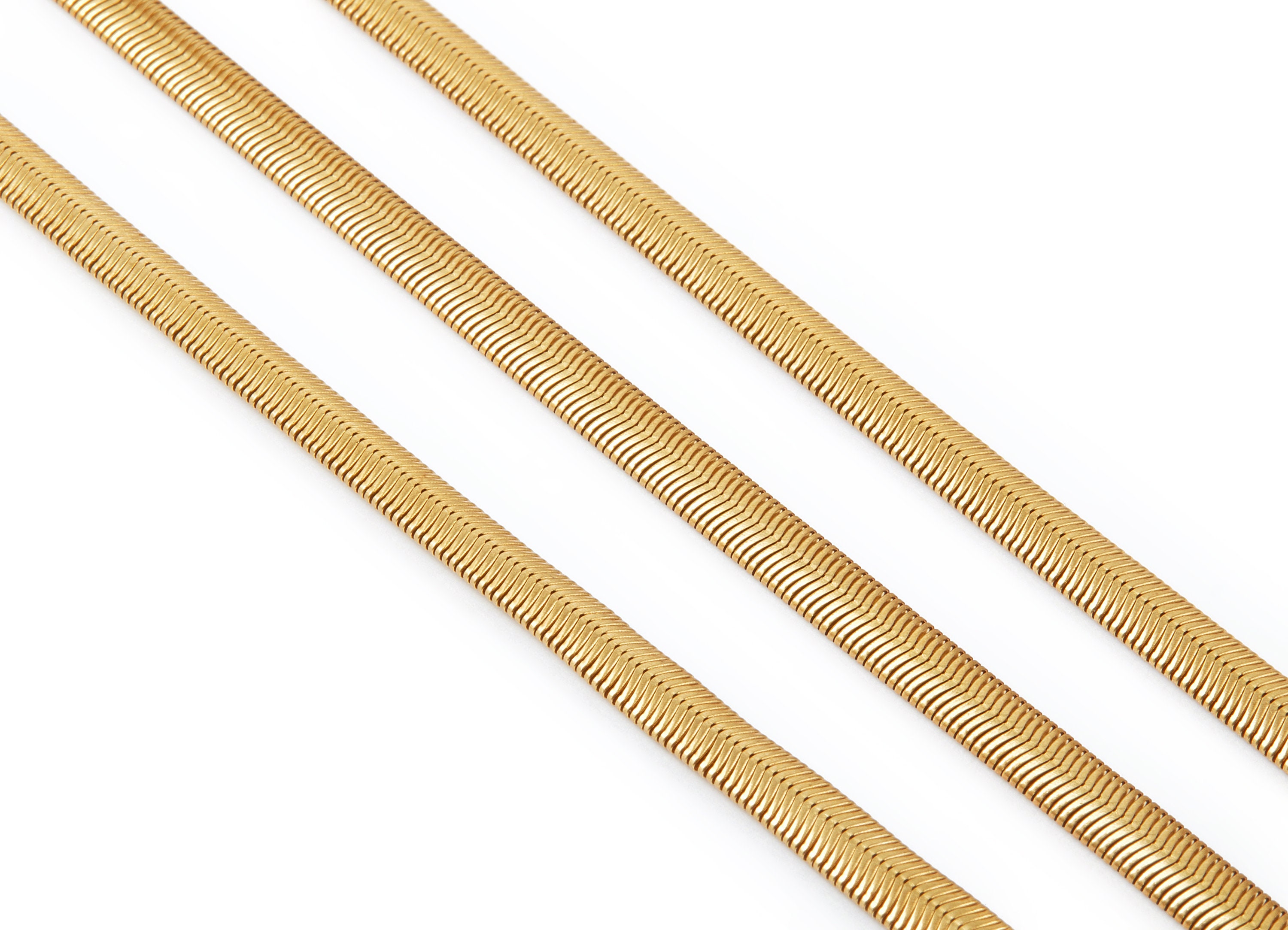 Flat Snake Chain Wide Snake Chain Raw Brass Chain for - Etsy