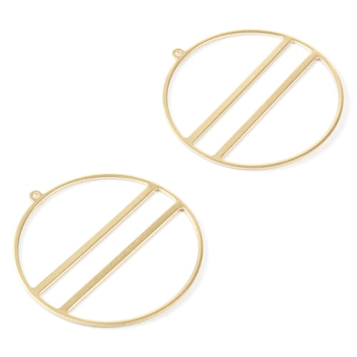 Brass Half Round Charms Half Round Raw Brass Pendant Brass - Etsy