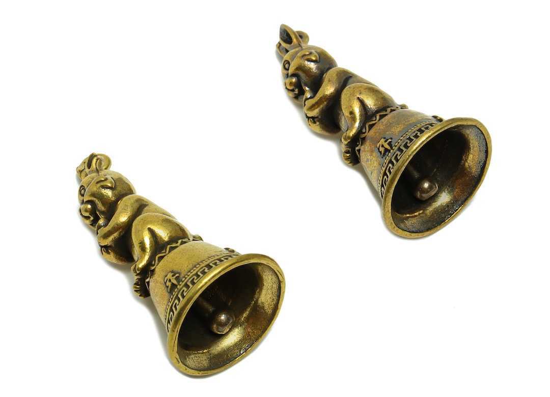Brass Bell Charm - Raw Brass Rabbit Bell Earring Charms - Dragon Bell ...