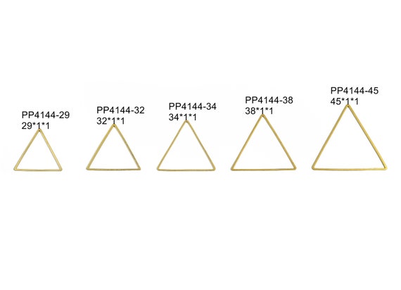 Brass Triangle Rings Raw Brass Triangle Connector Link | Etsy