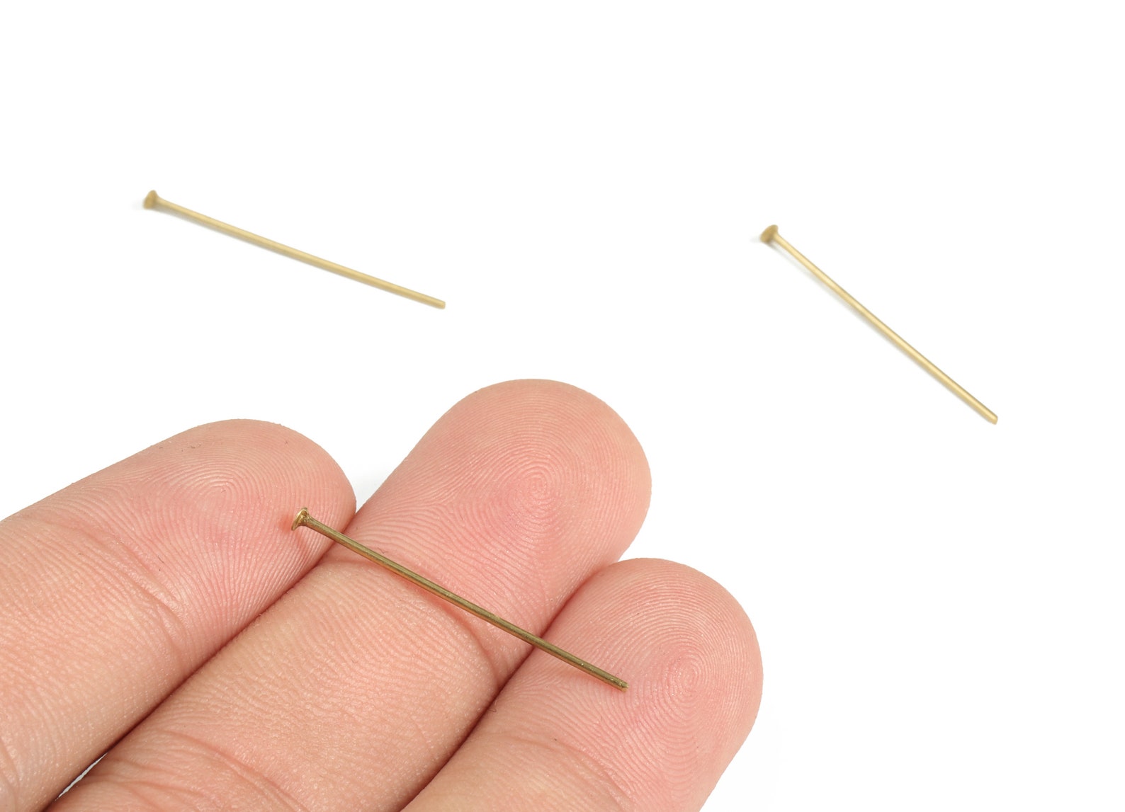 Brass Head Pins – Raw Brass Flat Round Headpin – Head T Pin – Brass ...