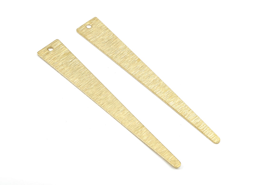 Brass Triangle Charms - Raw Brass Texture Triangle Earrings and Pendant ...