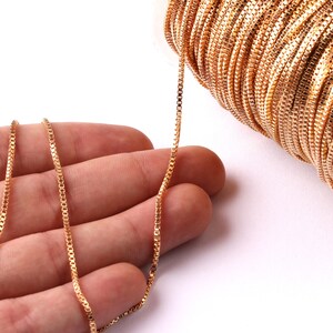 Cube Box Chain - Link Square Chain - Raw Brass Chain - Tiny Cube Box ...