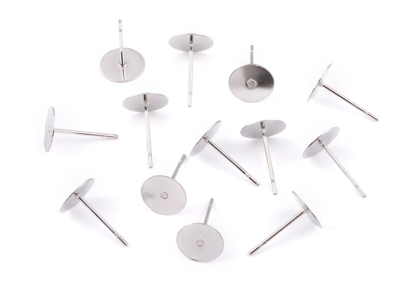 8x12mm Earring Stud Posts Surgical Grade Stainless Steel | Etsy