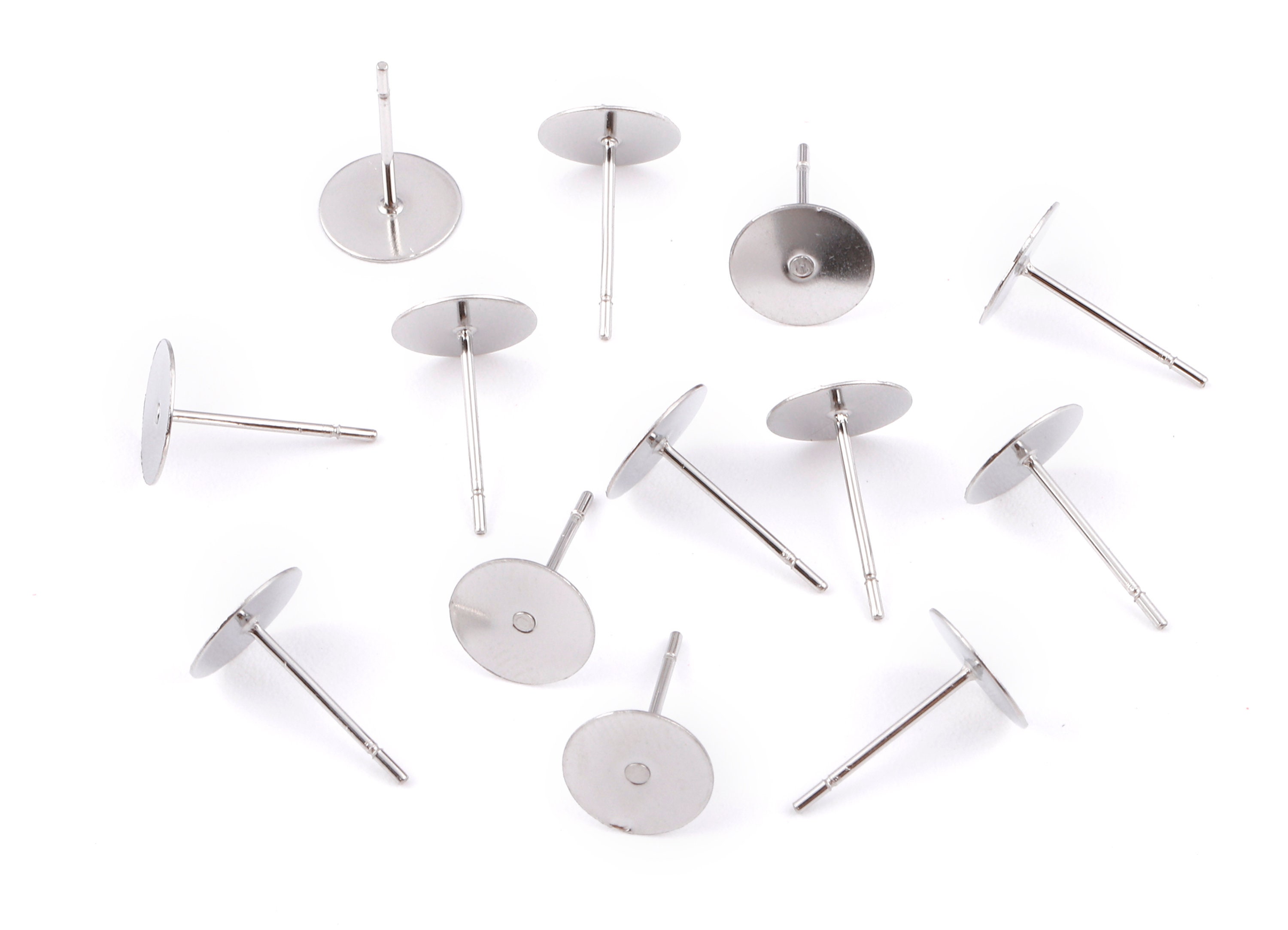 8x12mm Earring Stud Posts Surgical Grade Stainless Steel | Etsy