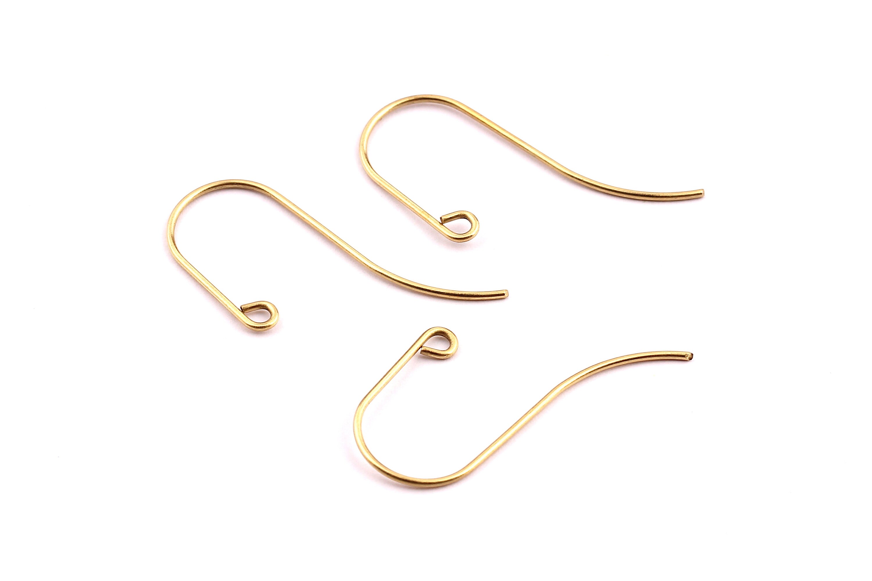 Brass Earring Wires Raw Brass Ear Wire Jewelry Supplies - Etsy