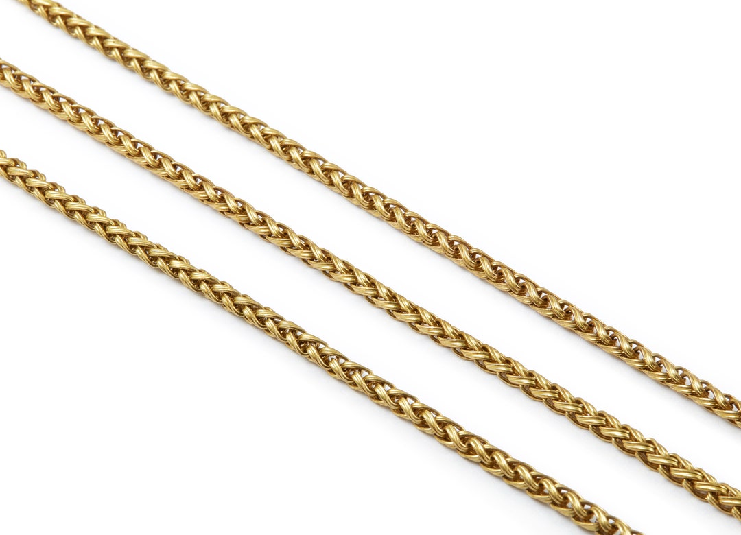 Wheat Chain Raw Brass Wheat Chain Open Link Jewellery Making 0.25 X 0. ...