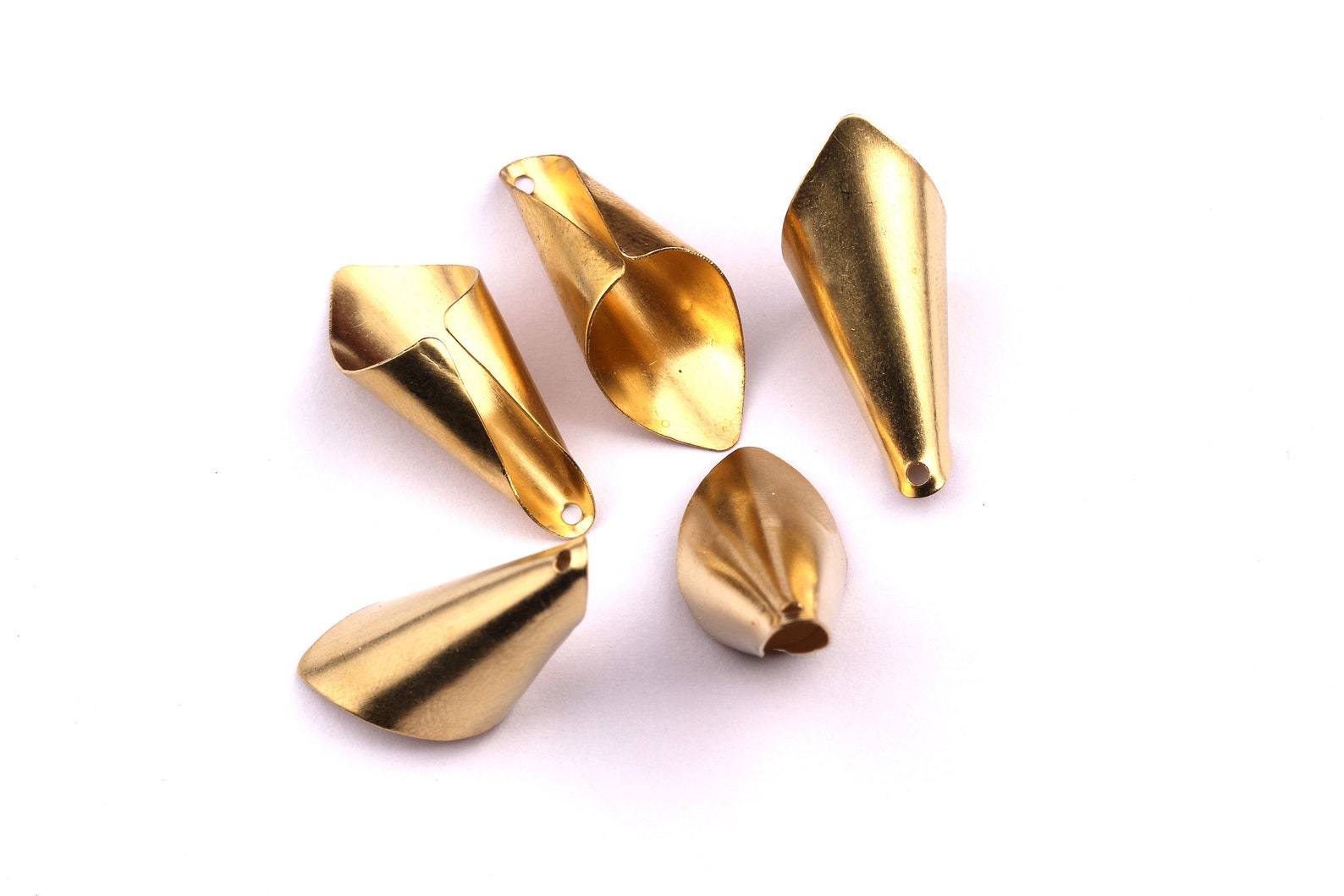 Brass Cone Bead Caps Raw Brass Cone Bead Caps Jewelry | Etsy