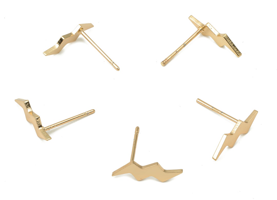 Steel Flash Earring Posts - Lightning Earring Stud - 316 Surgical ...