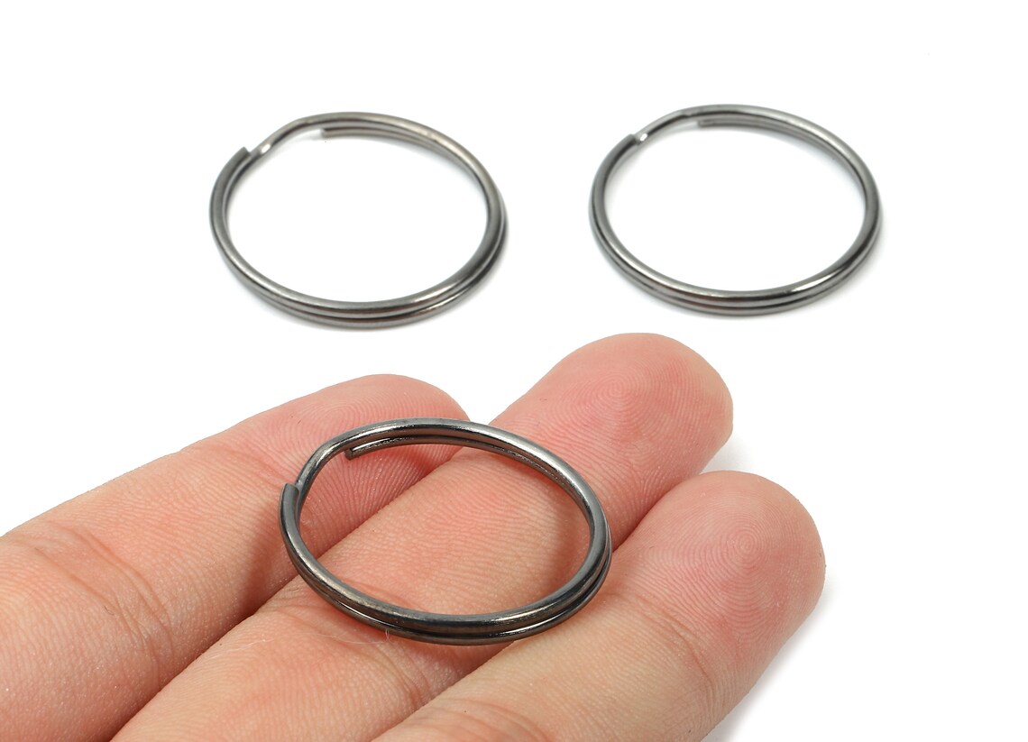 Gunmetal Metal Key Rings Split Rings Circle Key Rings - Etsy