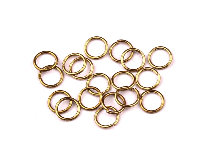 Brass Open Jump Rings 7x0.8mm Raw Brass Jump Rings jewelry Making Not ...