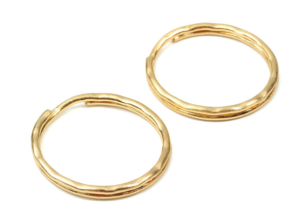 KC Gold Tone Metal Key Rings - Split Rings - Circle Key Rings ...