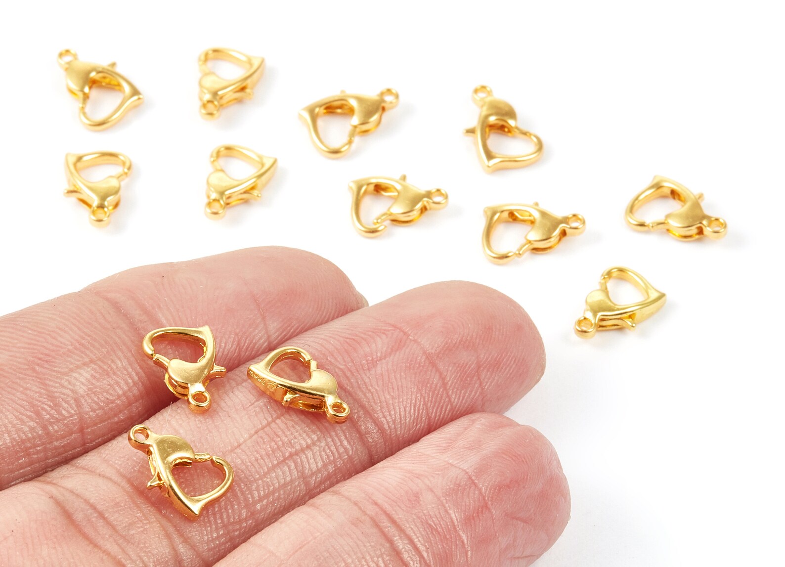 Brass Heart Parrot Clasp Gold Tone Plated Brass Heart - Etsy