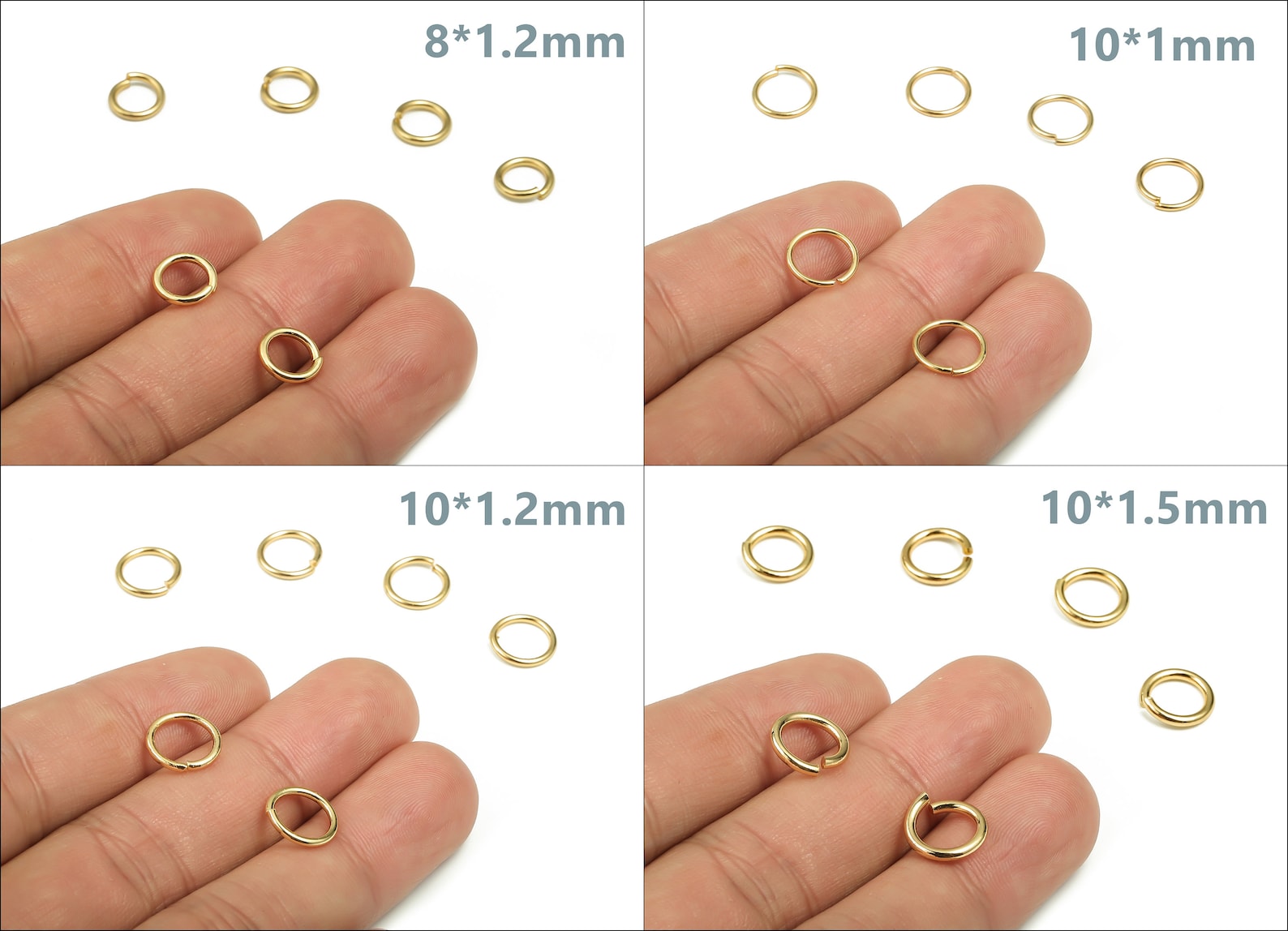 Brass Closed Jump Rings 18K Real Gold Plated Jump Ring - Etsy