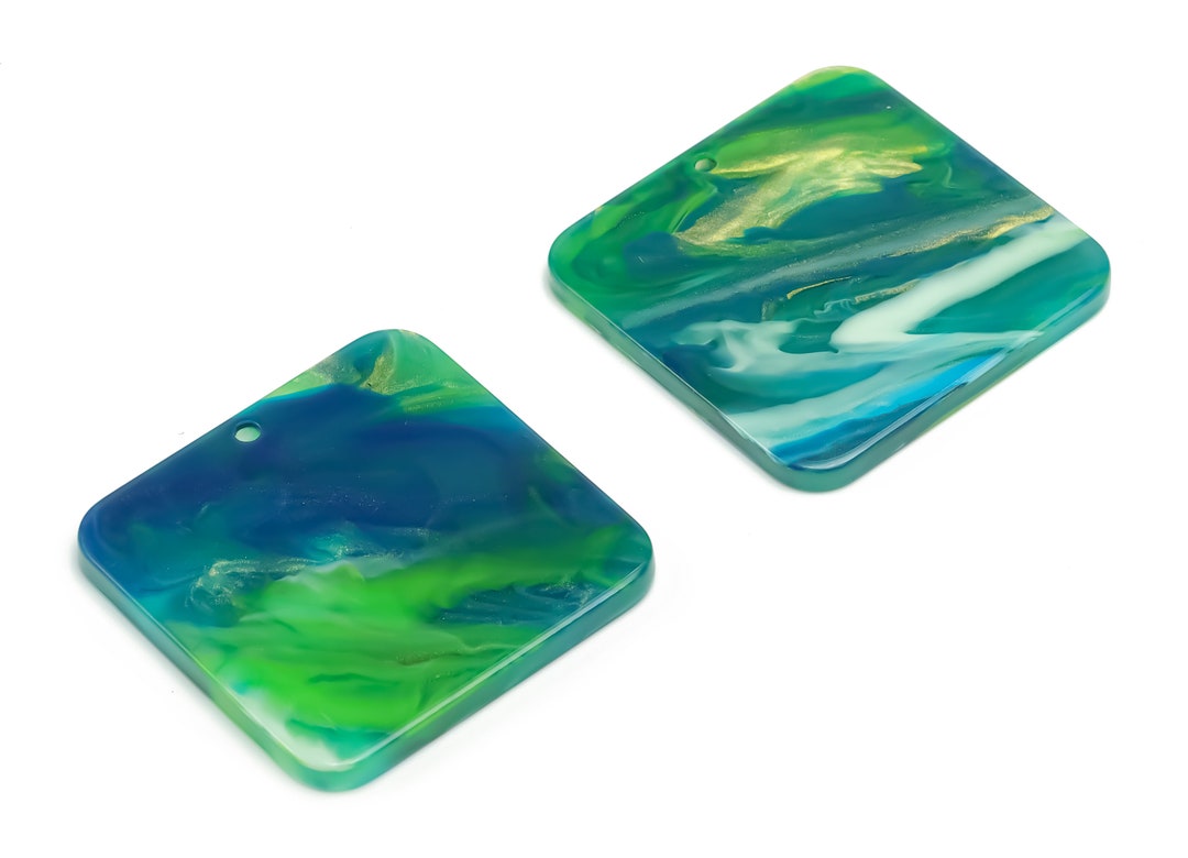 Acrylic Square Earring Charms - Acrylic Square Pendant - Jewelry Making ...