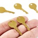 Brass Key Charms Key Shaped Raw Brass Pendant Jewelry Supplies 33,28x14 ...