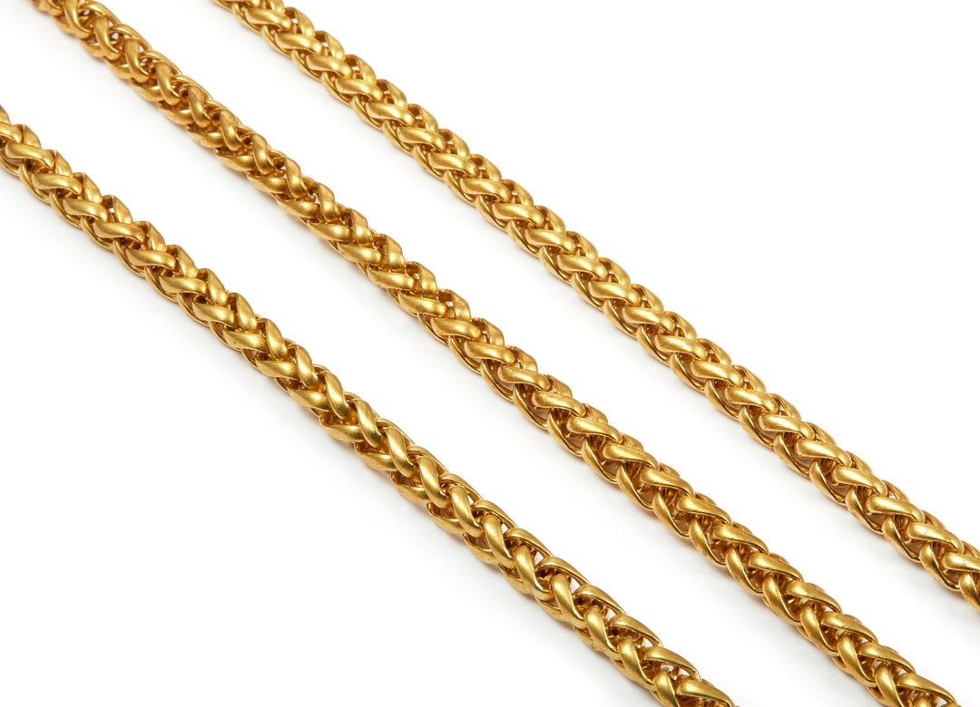 Wheat Chain - Raw Brass Wheat Chain - Jewellery Making - 0.39" X 0.25 ...