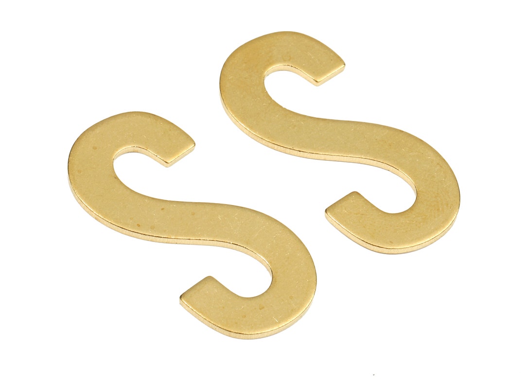 Brass S Blank - Raw Brass Letter S Blank - Brass Letter Wallart ...