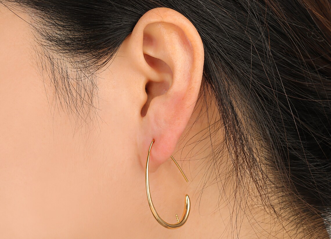 Brass Drop Earring Wire - Drop Earring for Pearl - 18K Real Gold Plated ...